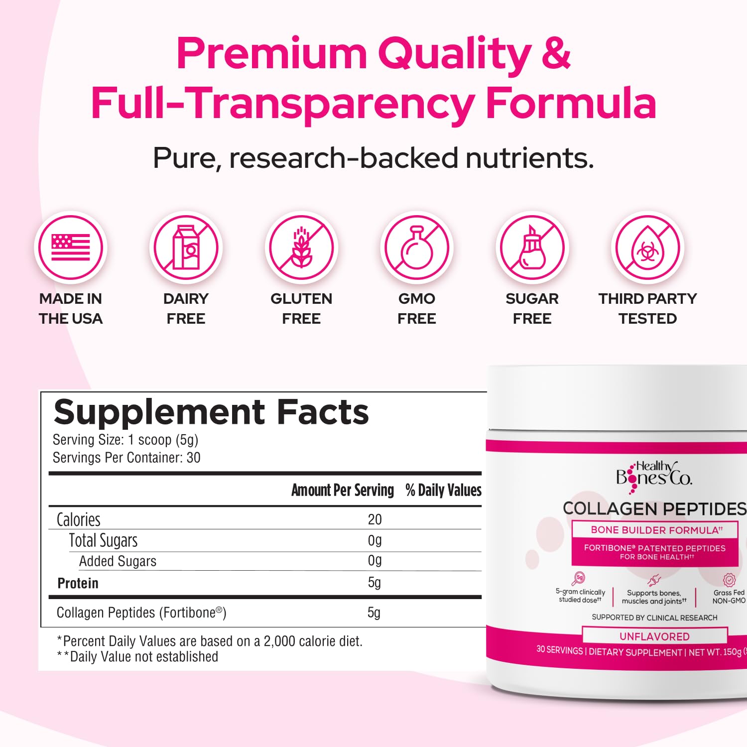 FORTIBONE collagen peptides for daily use