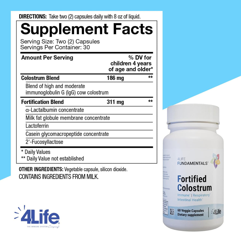 fortified colostrum for respiratory support