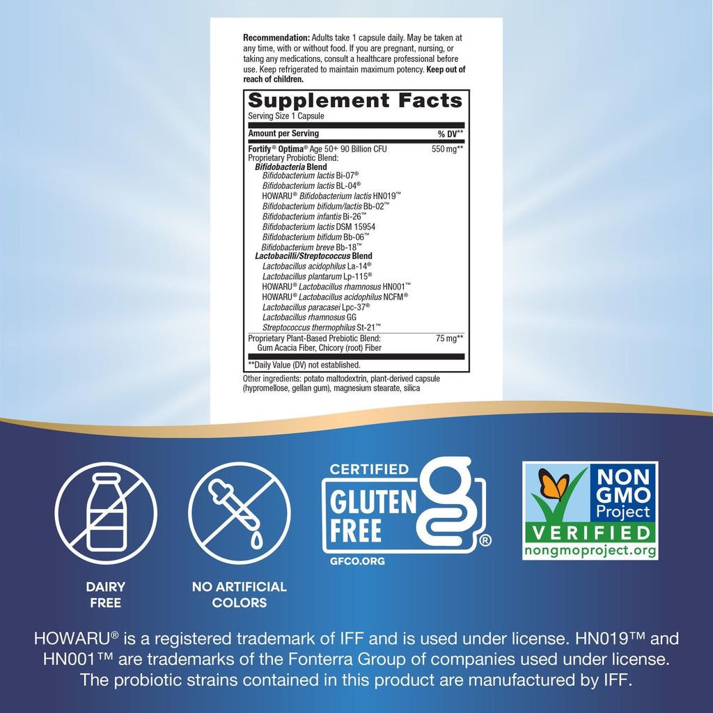 Fortify Optima probiotics for gut balance
