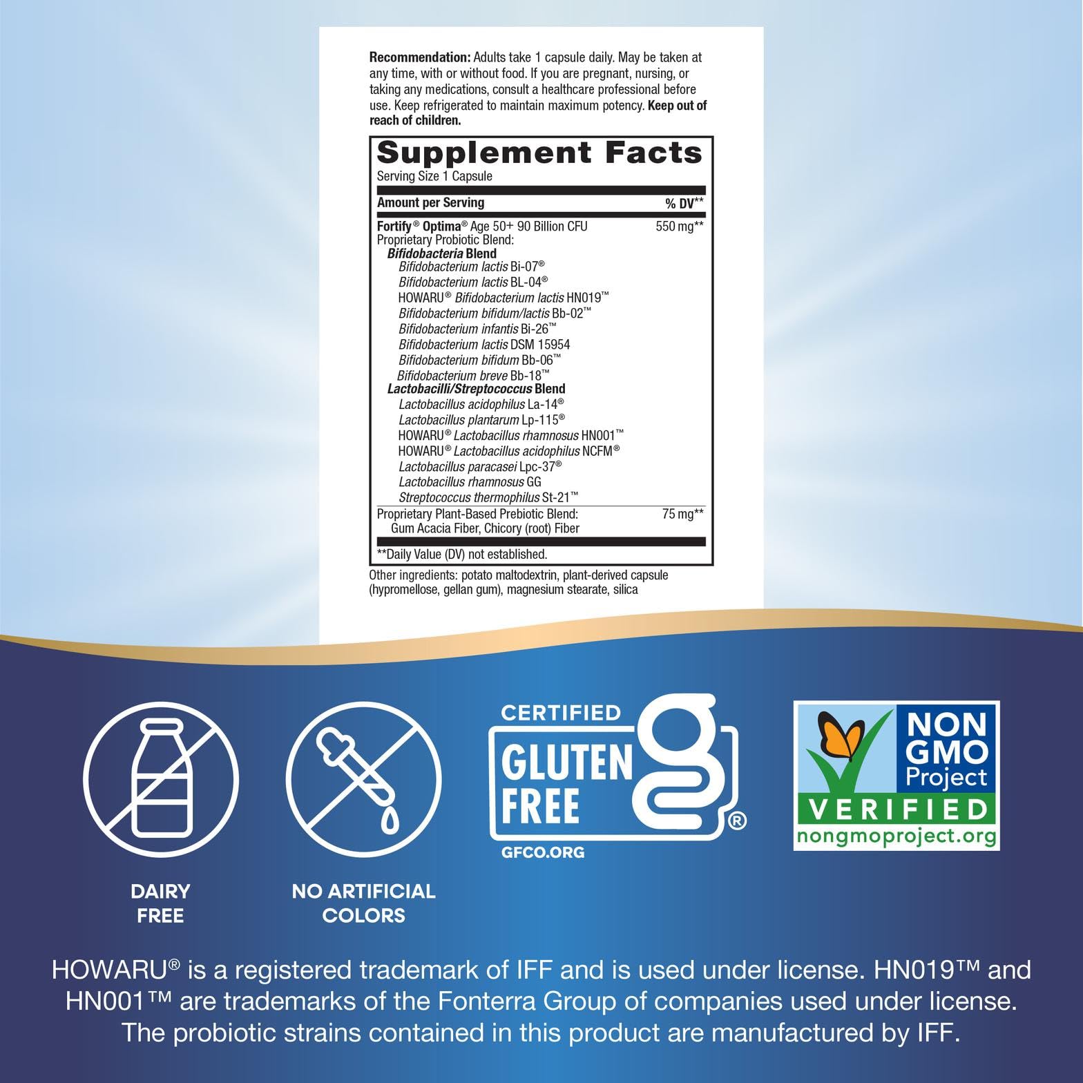 Fortify Optima probiotics for gut balance