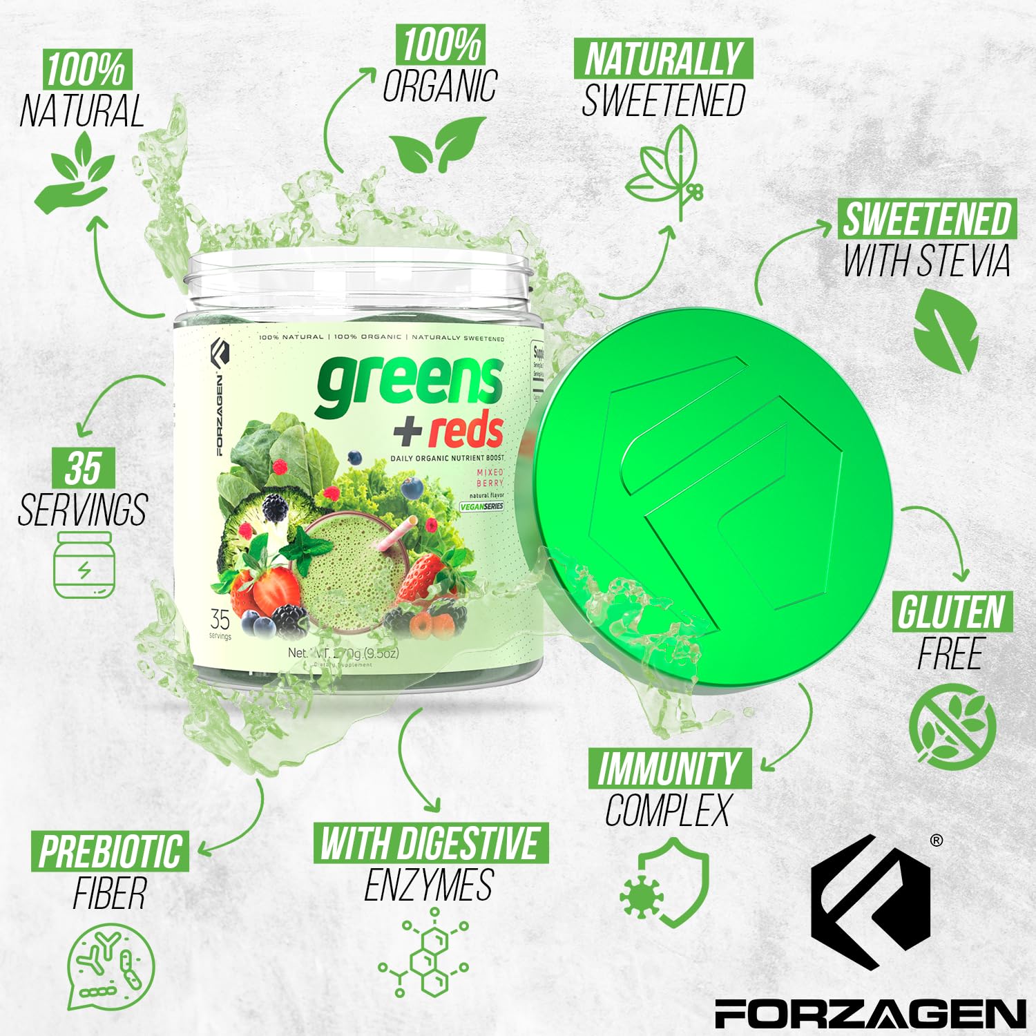 Forzagen greens for detox support