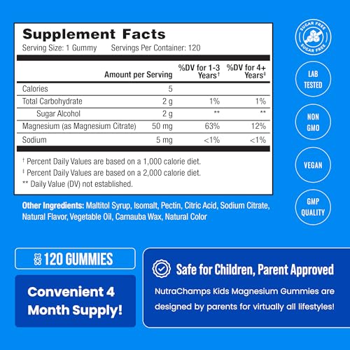 four month supply of magnesium gummies