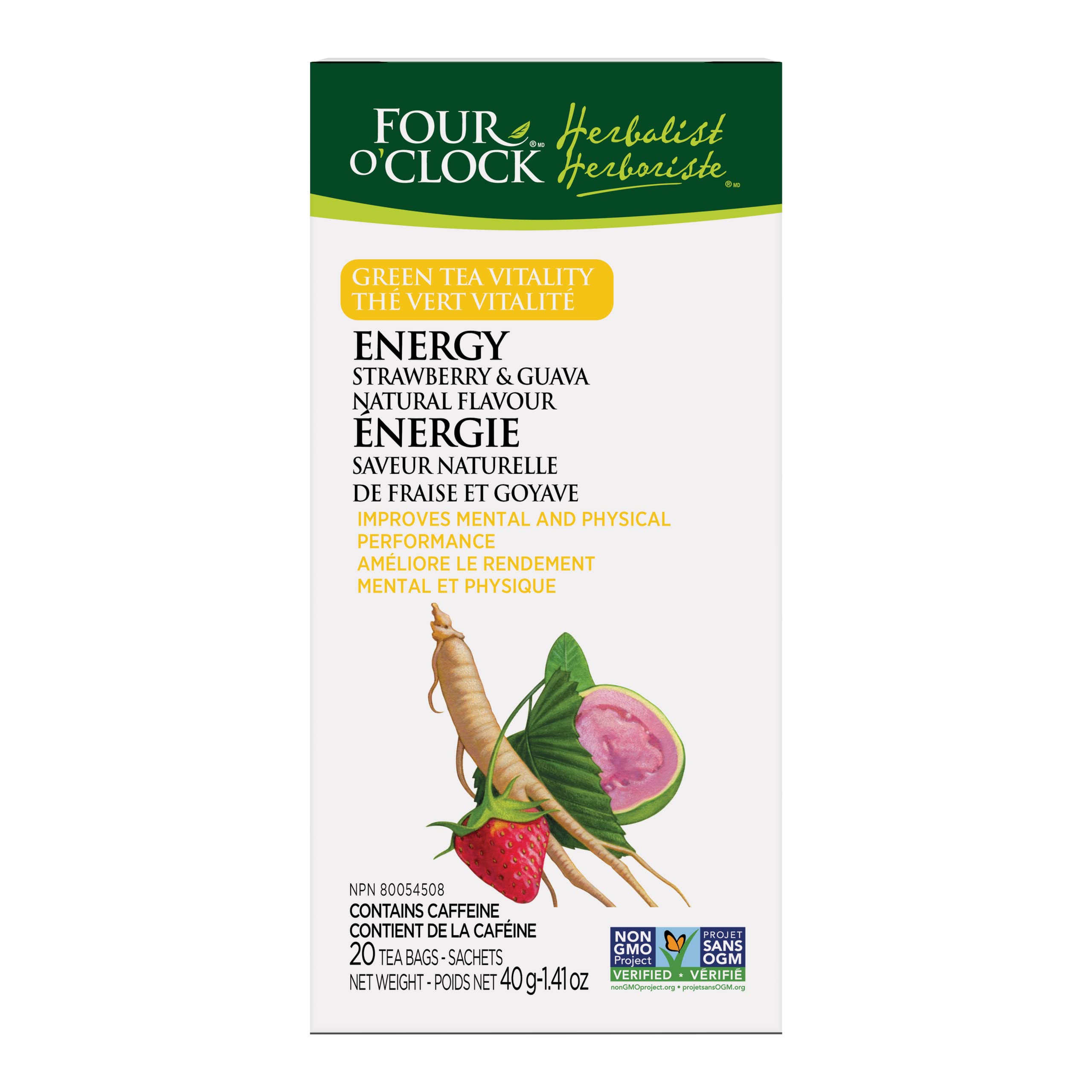 FOUR O CLOCK green tea energy boost
