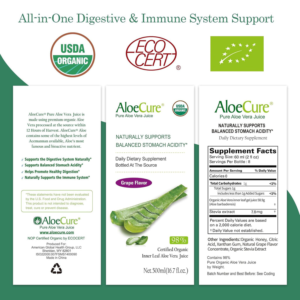 four pack aloe vera juice