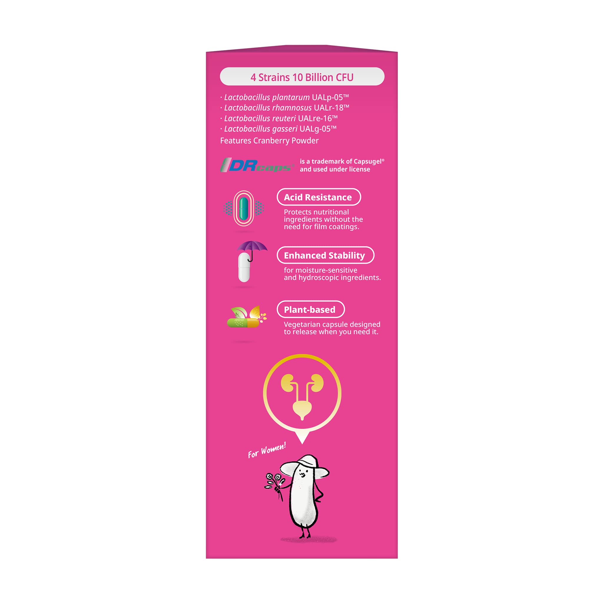 Four probiotic strains for enhanced wellness