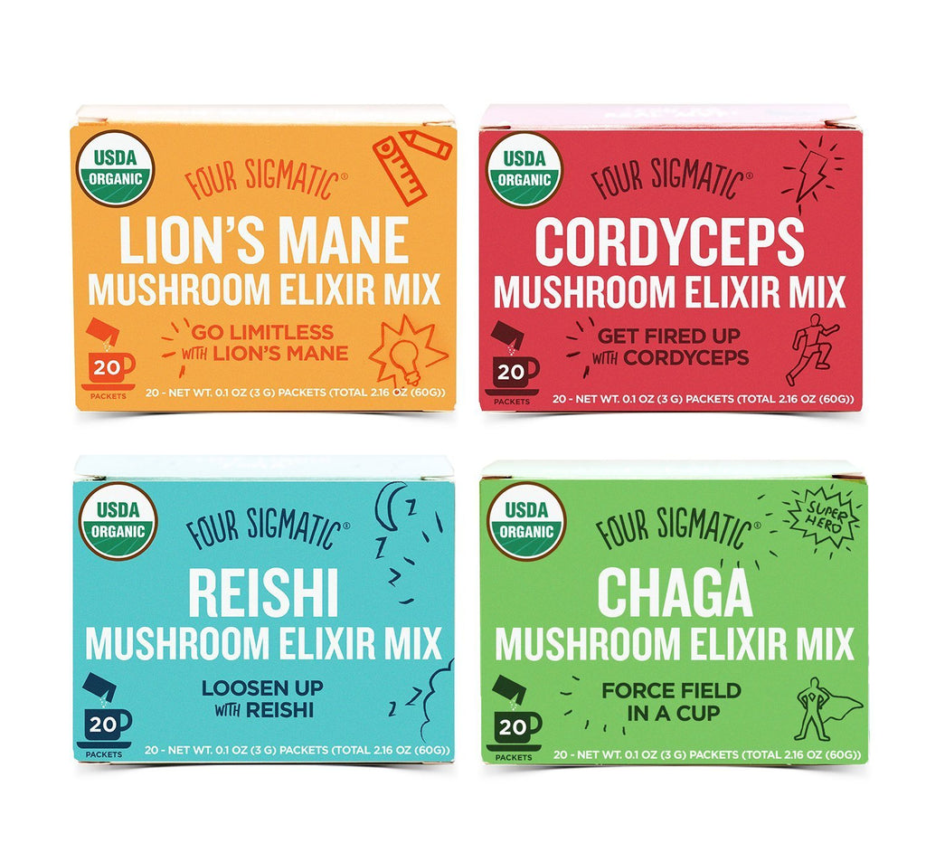 Four Sigmatic mushroom elixir variety pack