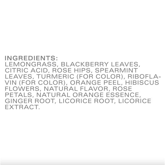 fragrant herbal tea with orange zest