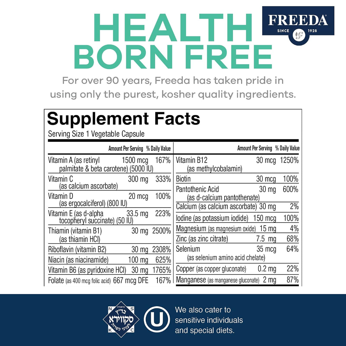 FREEDA capsules for energy support
