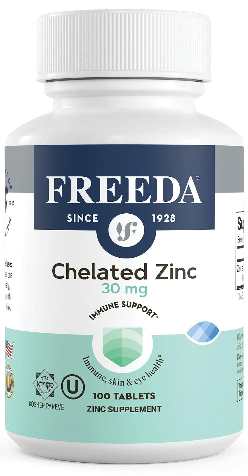 Freeda chelated zinc supplement tablets