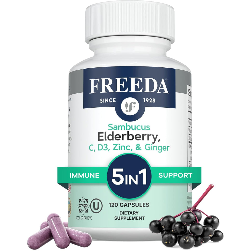 FREEDA elderberry immune support capsules