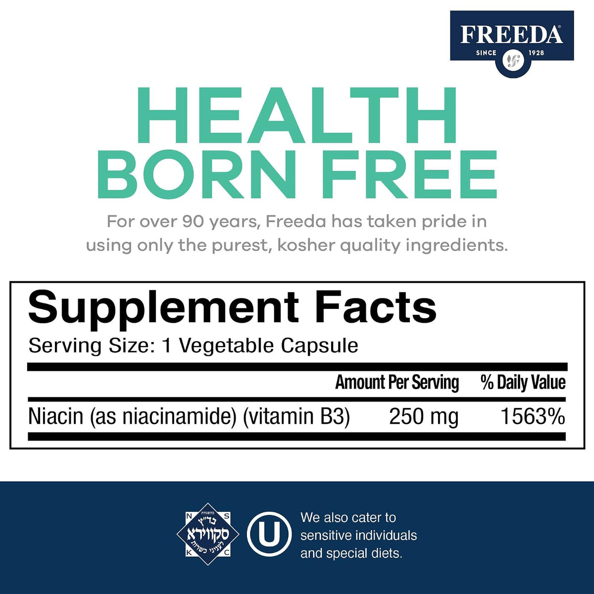 Freeda vitamin B3 immune support