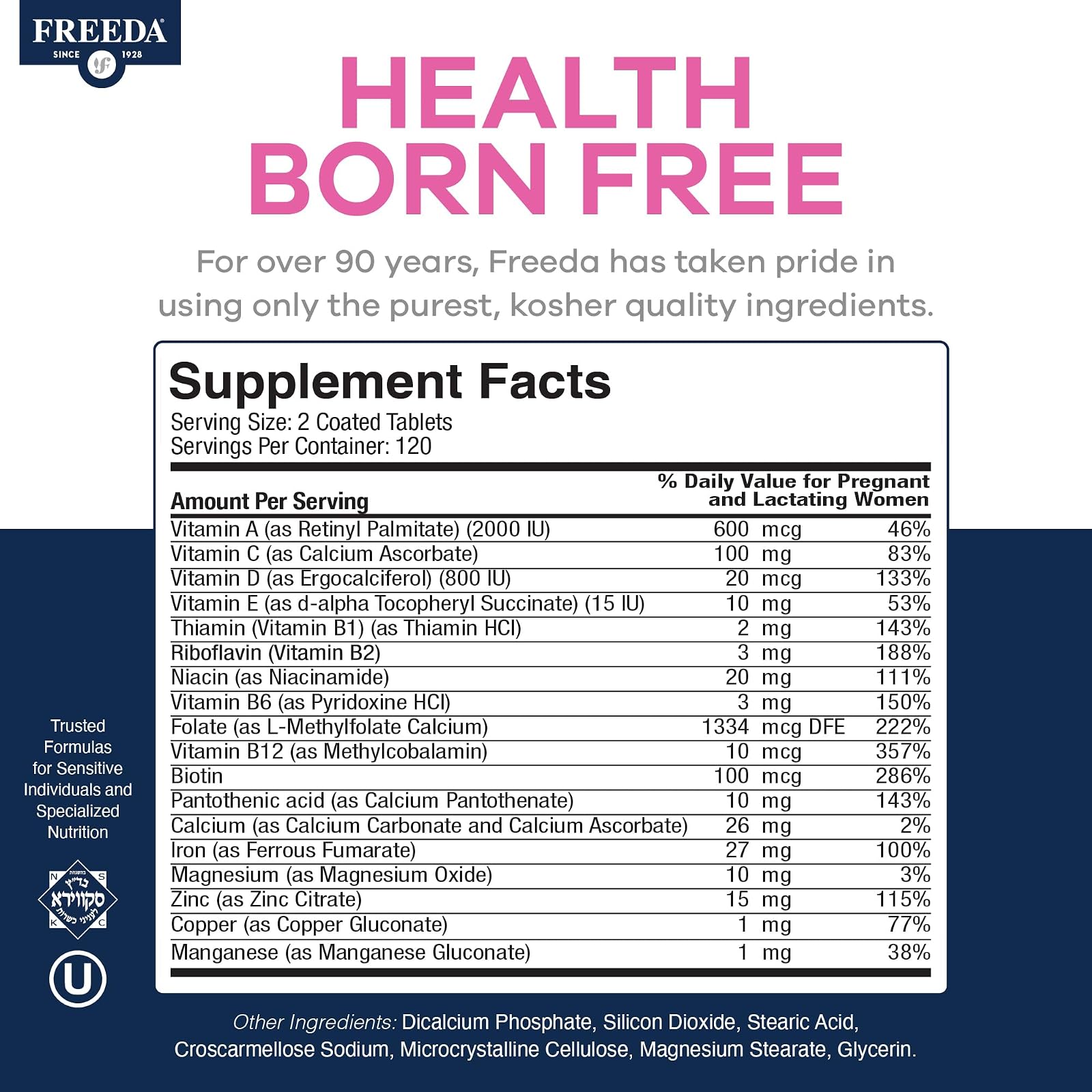 FREEDA vitamins for healthy pregnancy