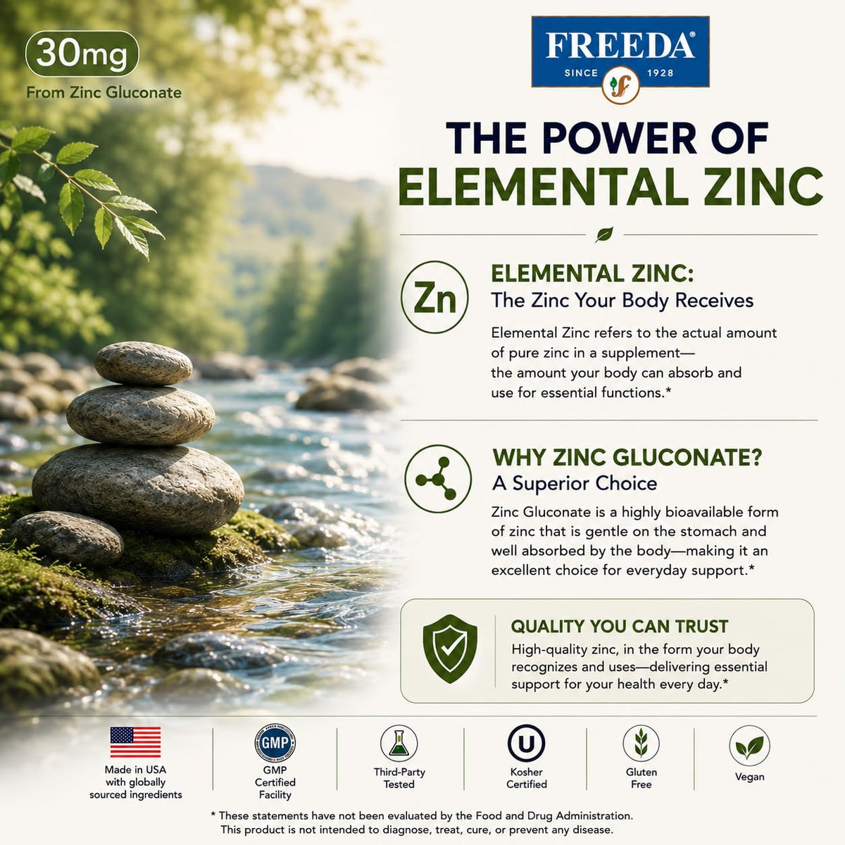 Freeda zinc tablets for wellness