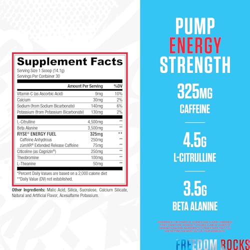 Freedom Rocks pre-workout powder