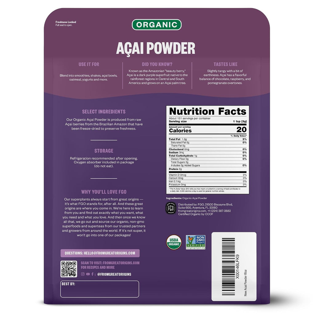 freeze dried acai powder superfood
