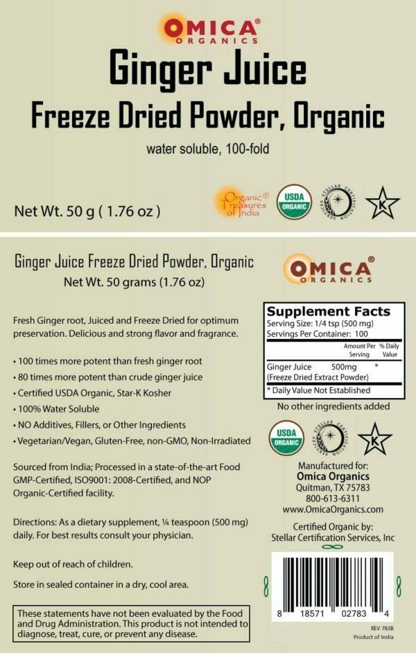 freeze dried ginger for health benefits