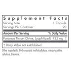 Freeze dried lamb pancreas supplement