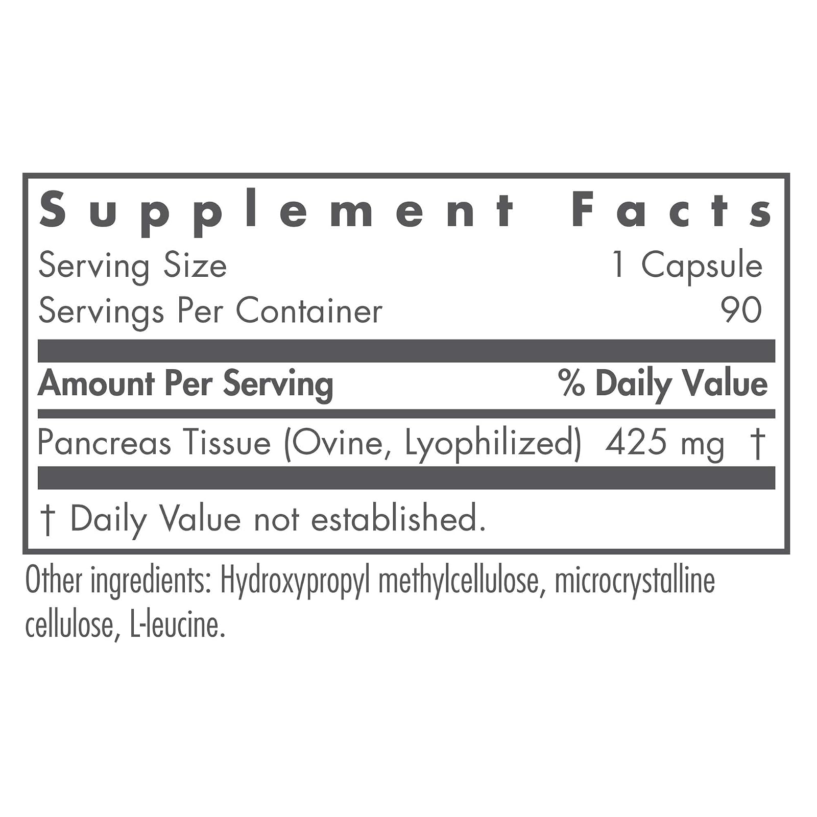 Freeze dried lamb pancreas supplement