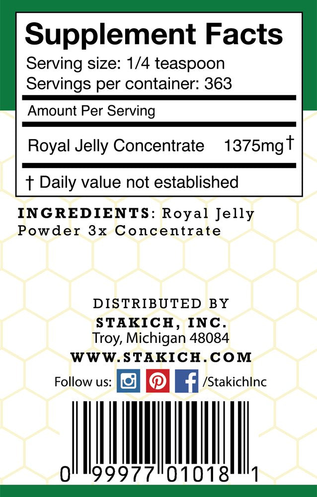 freeze dried royal jelly concentrate