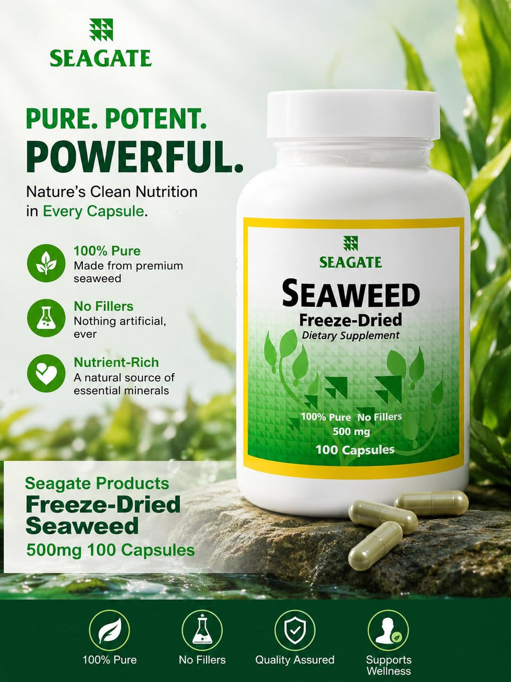 Freeze-dried seaweed capsules benefits