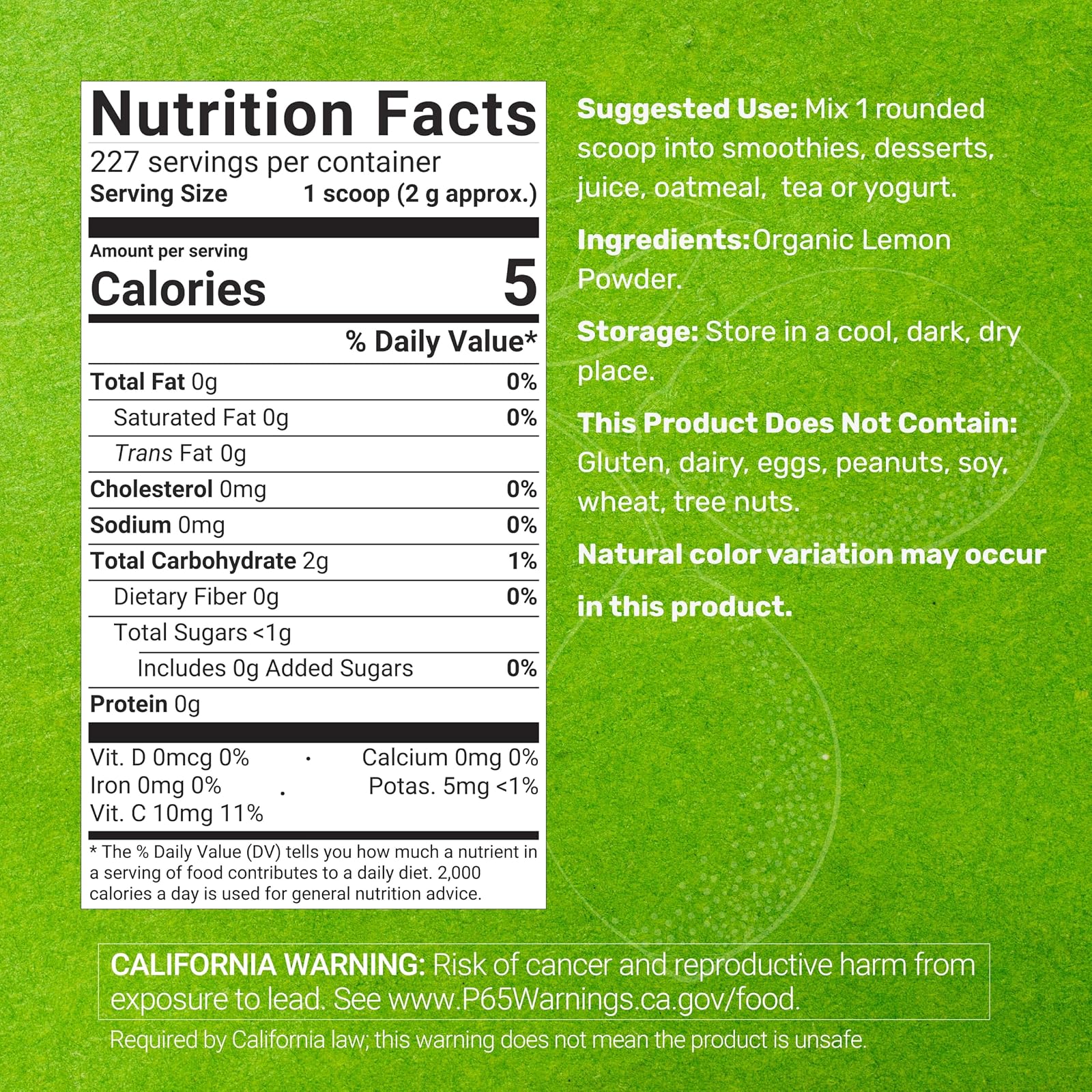 freeze-dried vitamin c supplement