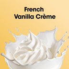 French vanilla crème protein supplement