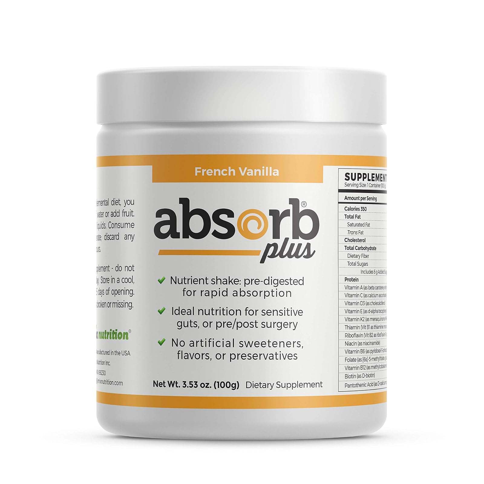 French vanilla isolate protein powder