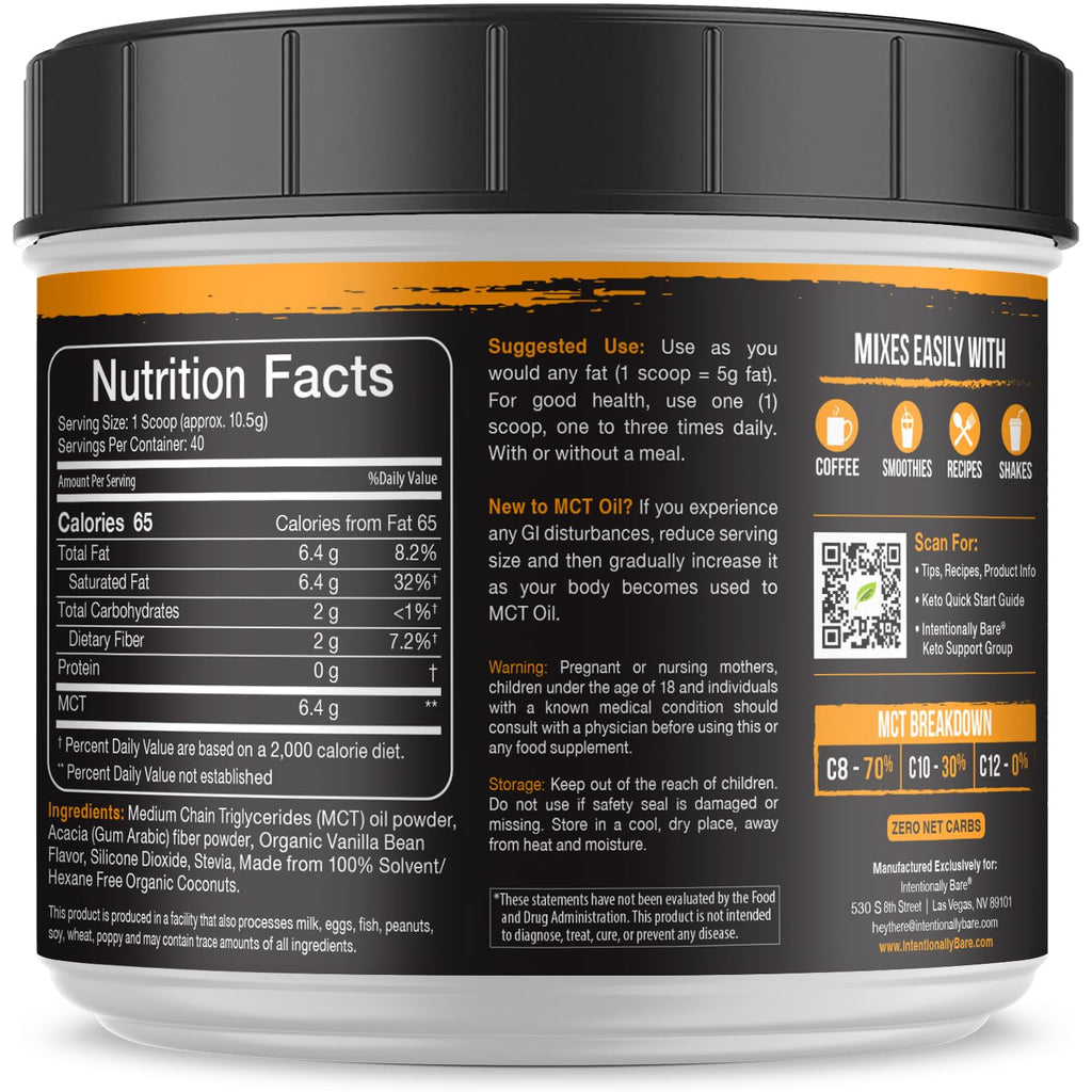 French vanilla MCT oil powder