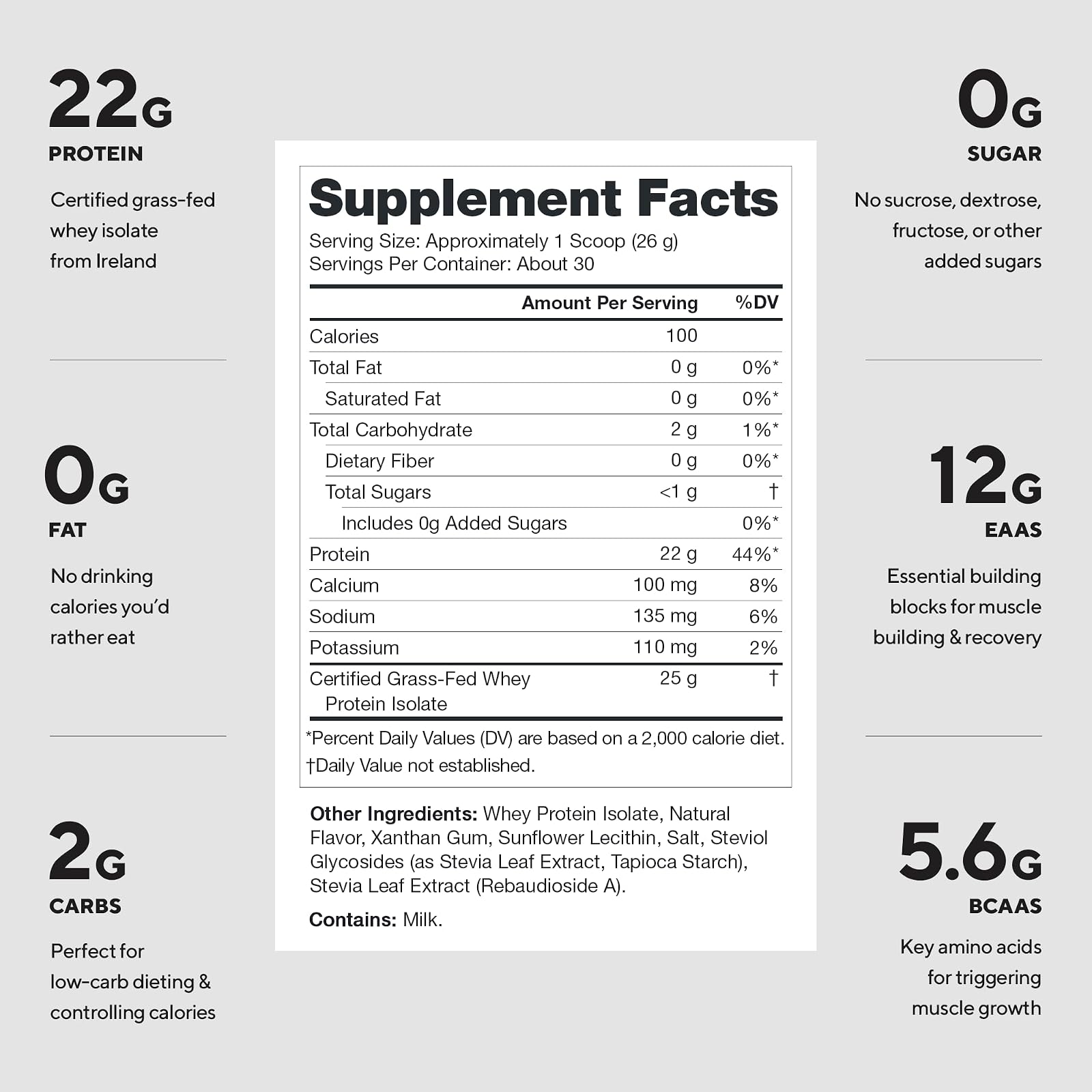 French vanilla whey protein powder