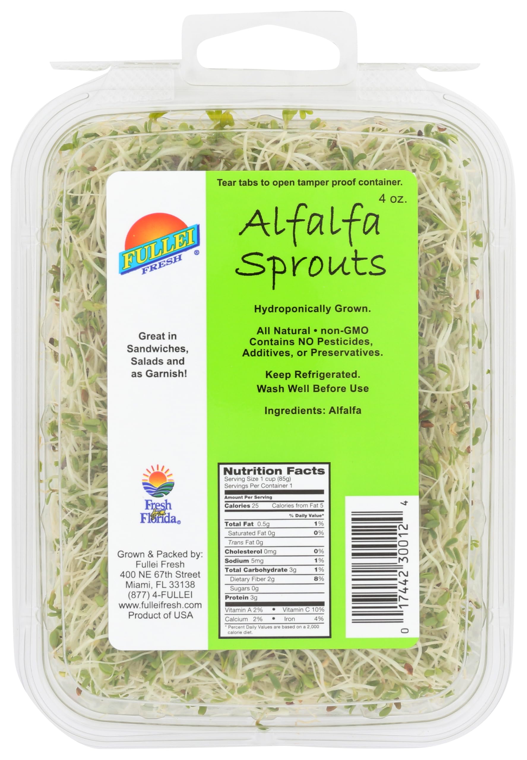 fresh alfalfa sprouts for salads