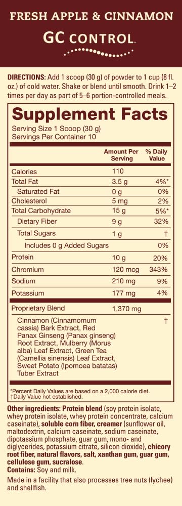 Fresh apple cinnamon health shake