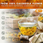 fresh calendula tea for wellness