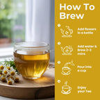 fresh chamomile tea for herbal infusion