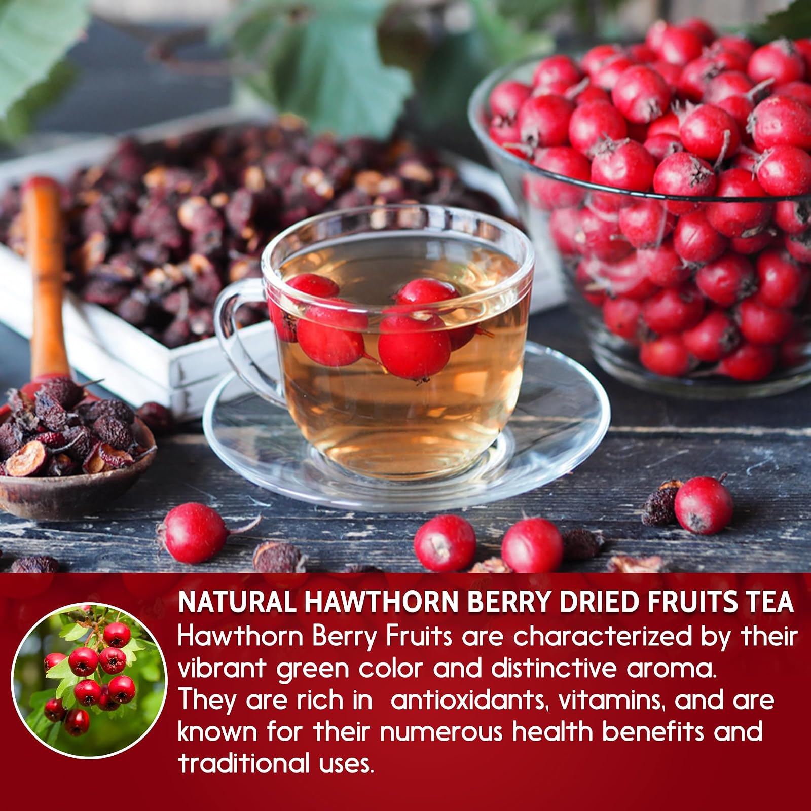 fresh dried hawthorn berries for tea