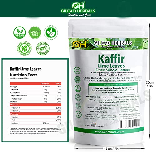fresh green kaffir lime leaves