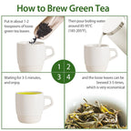 fresh green tea for brewing