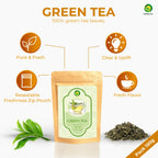 fresh green tea for brewing