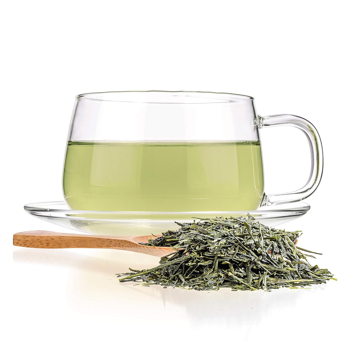 fresh green tea for brewing