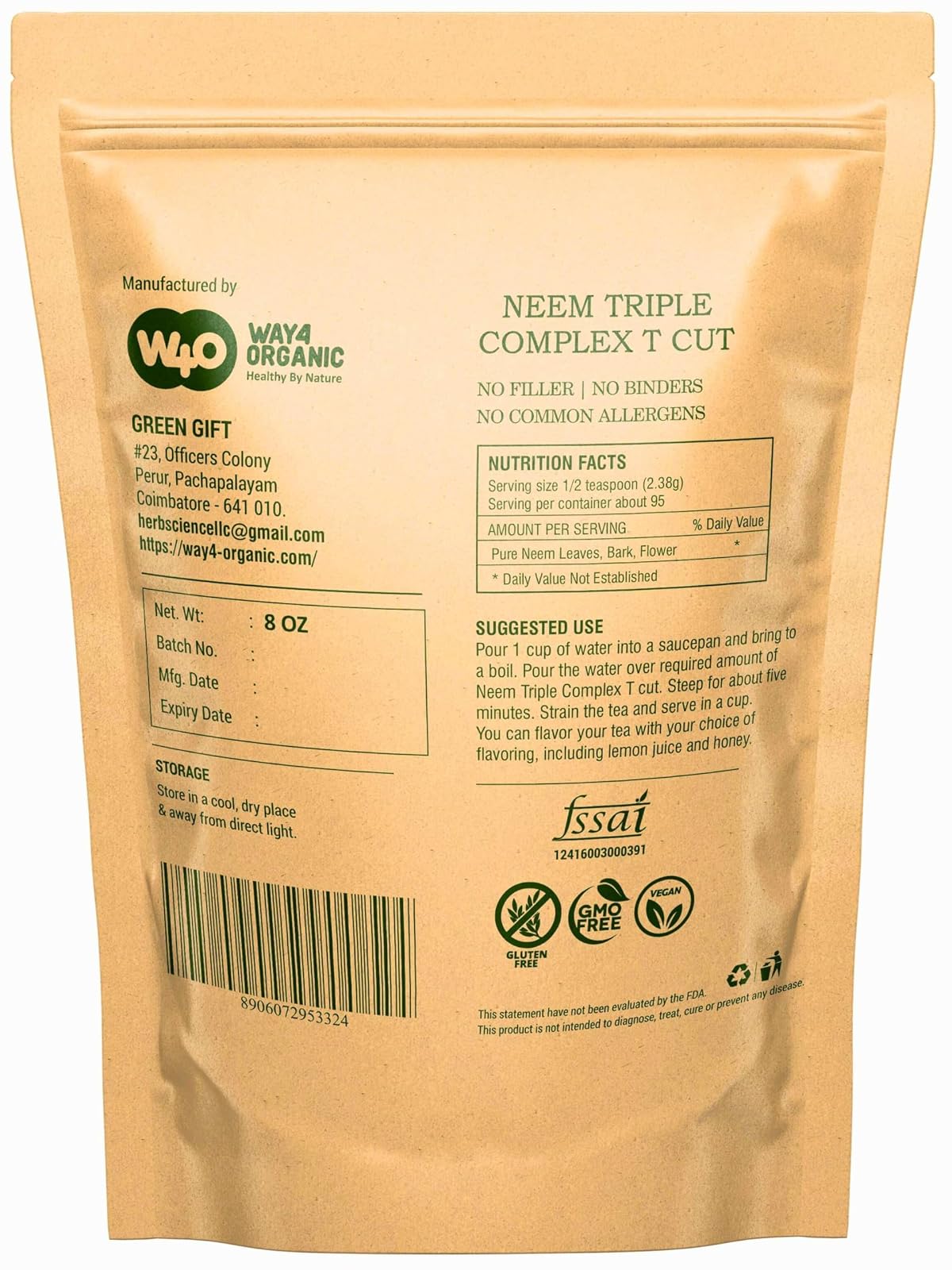 Fresh Leaf Neem T Cut tea