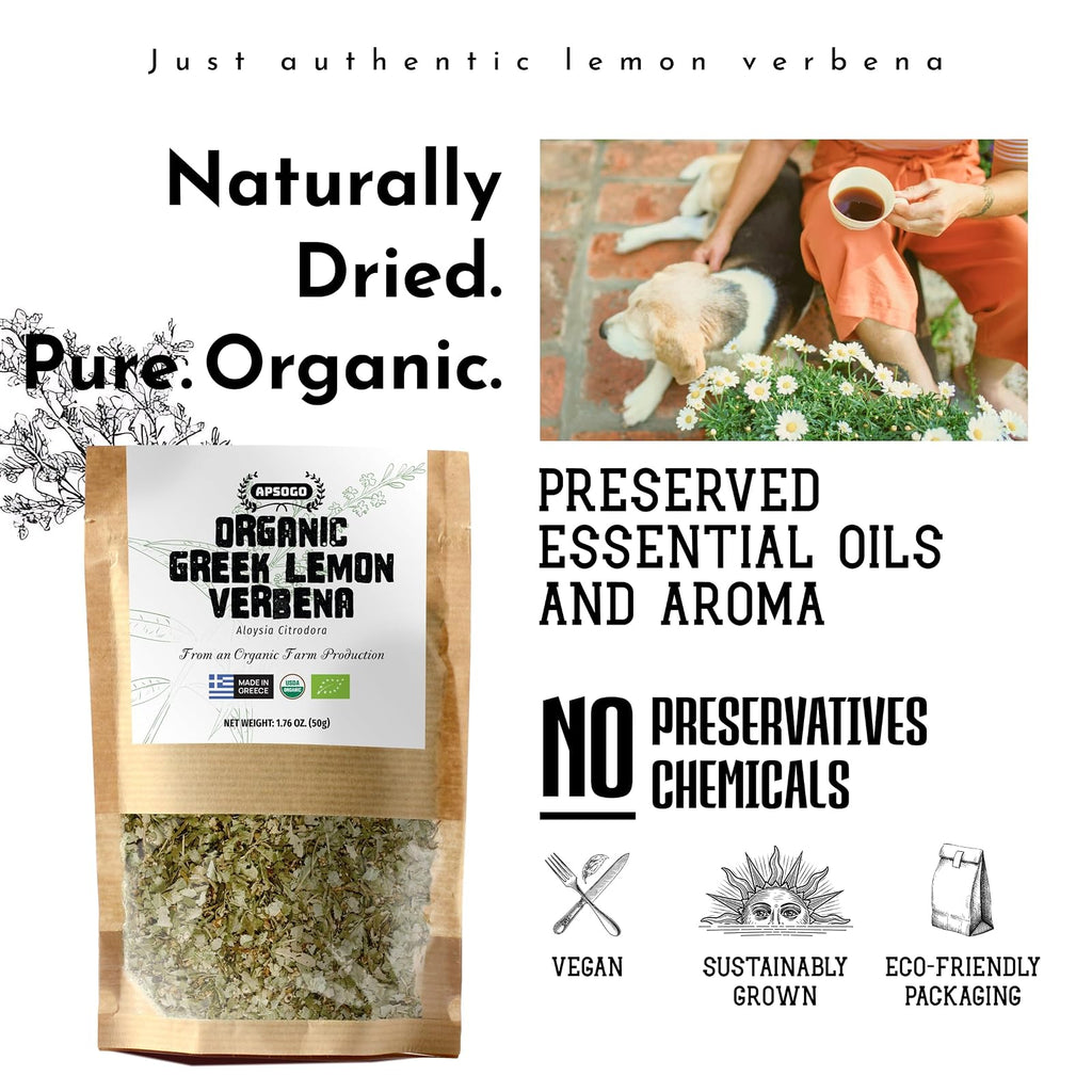 fresh lemon verbena herbal infusion