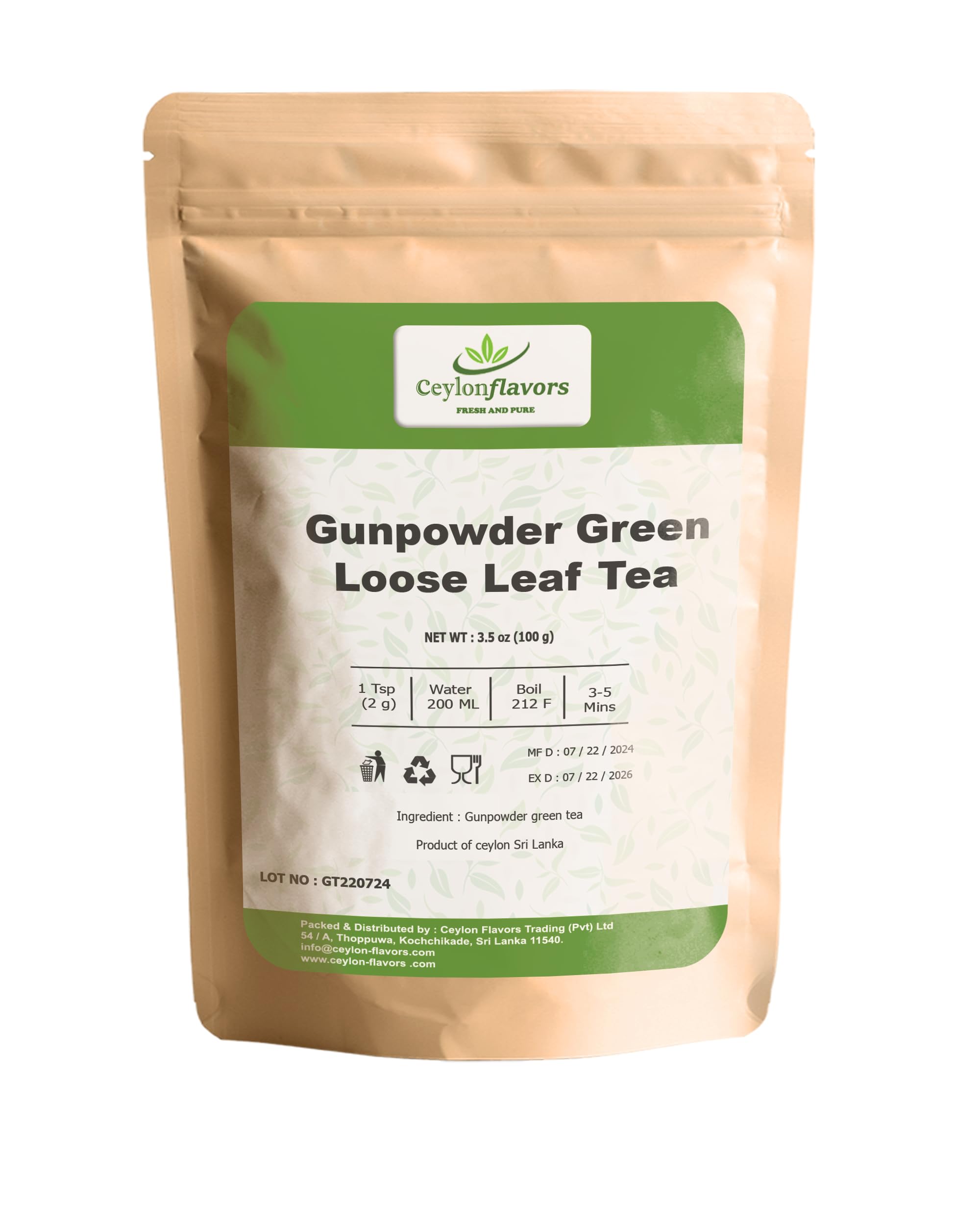 fresh loose leaf green tea