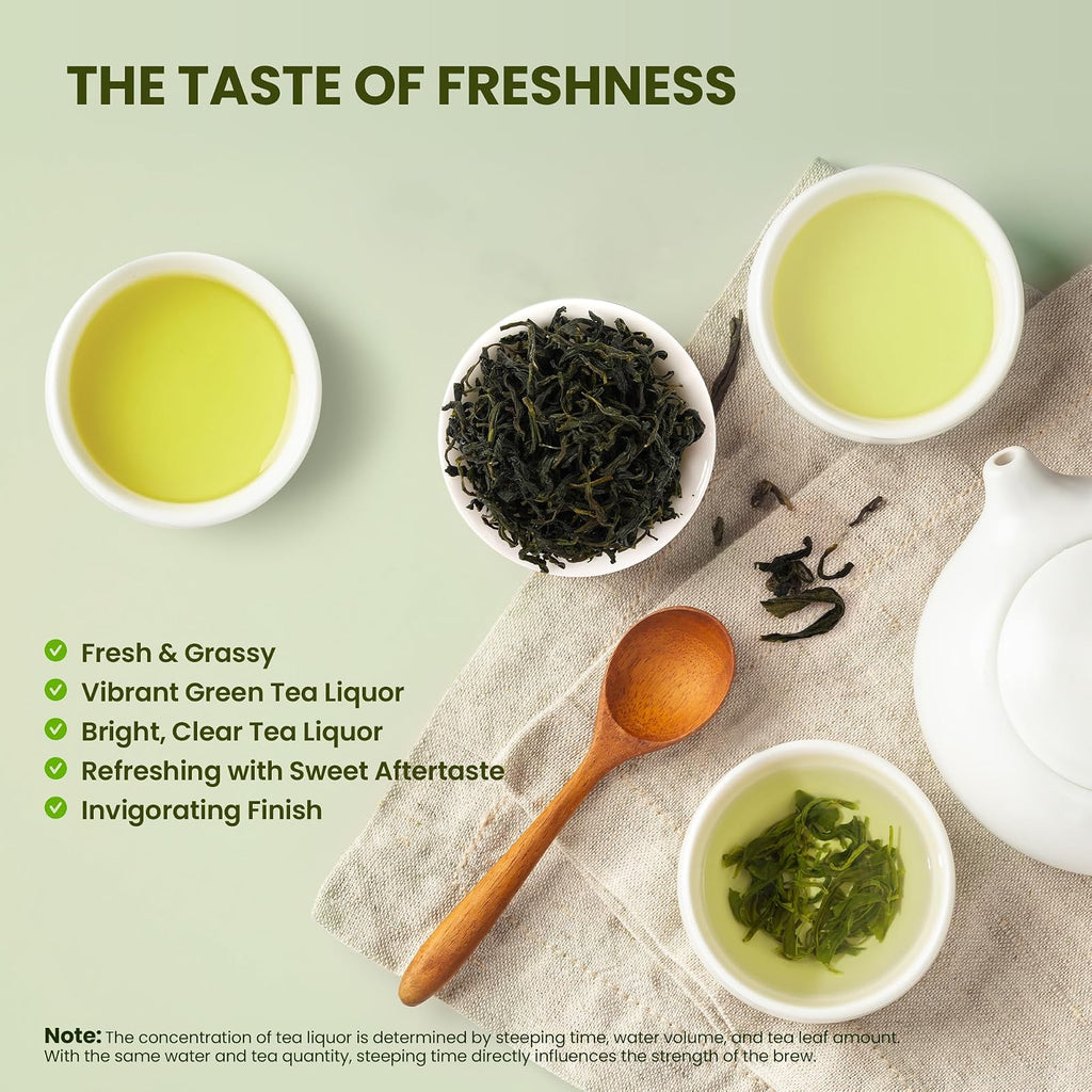 fresh loose leaf green tea