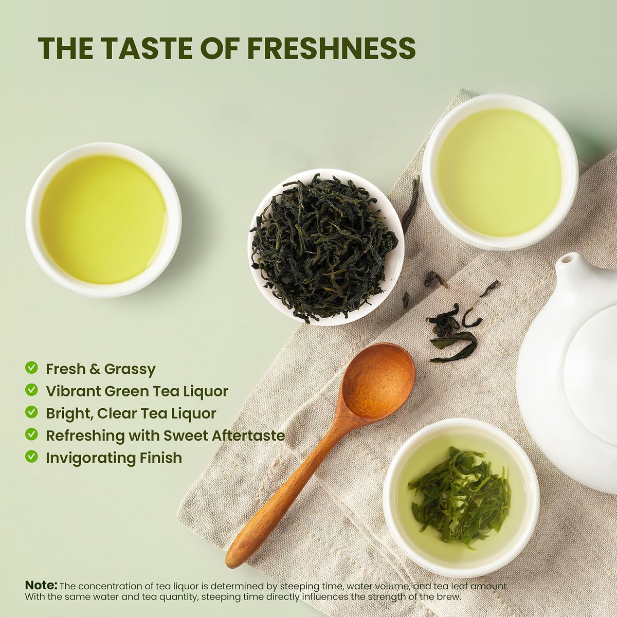 fresh loose leaf green tea