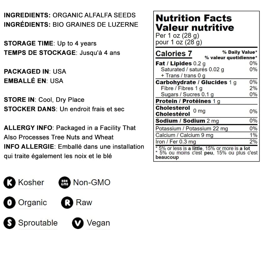 fresh organic alfalfa for salads