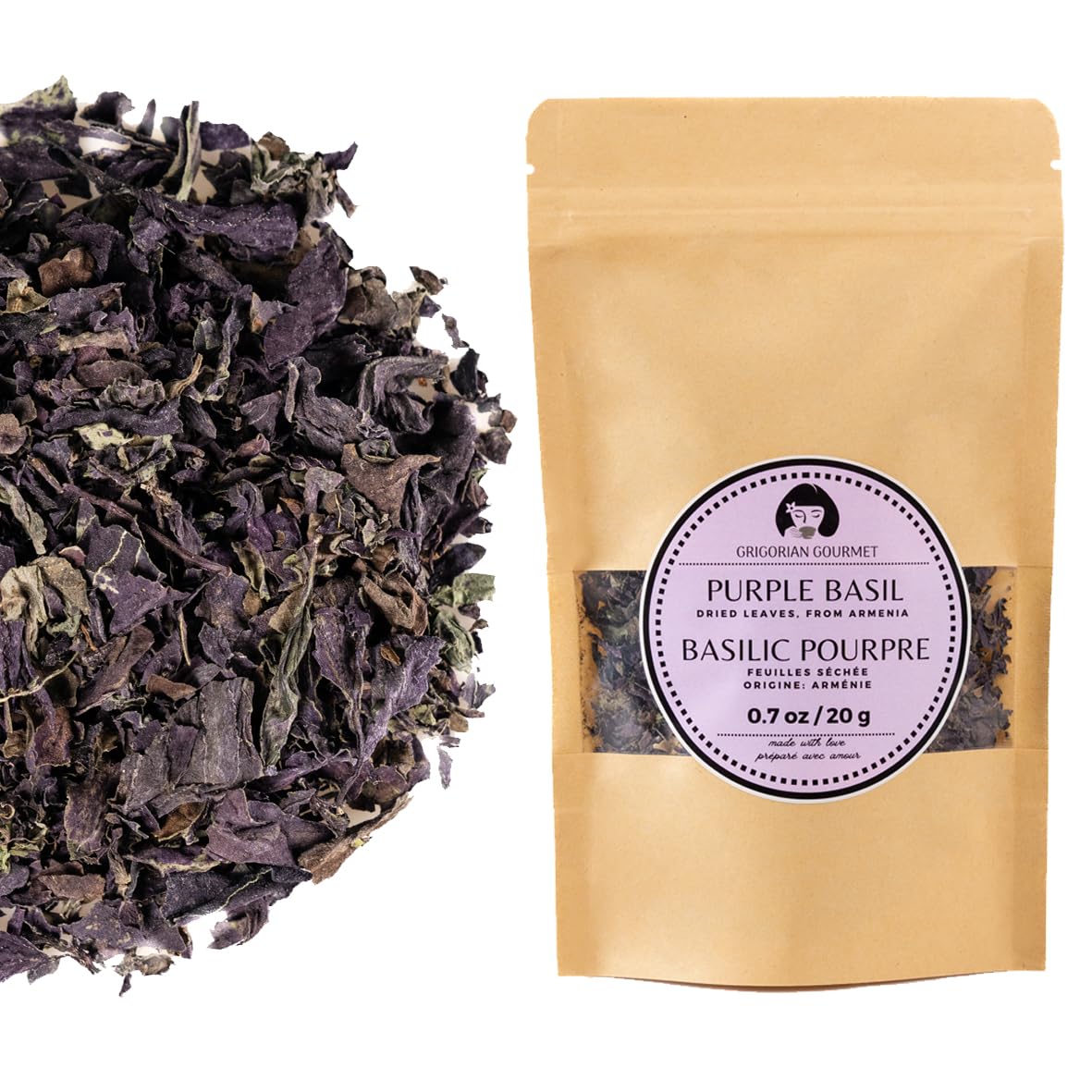 fresh purple basil culinary herb