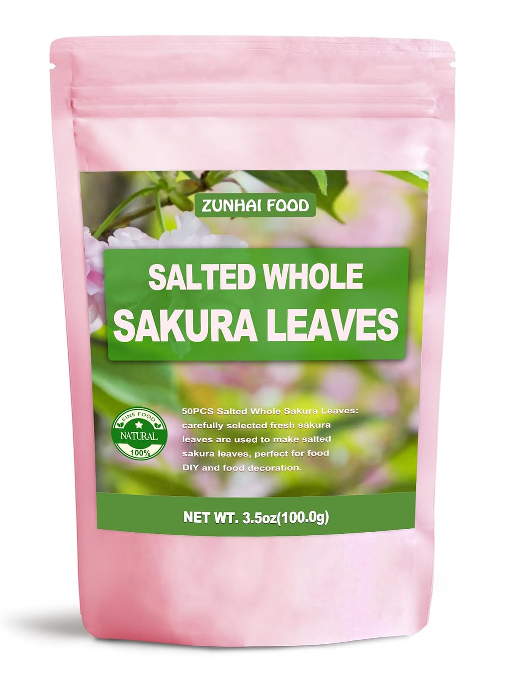 fresh sakura leaves for tea
