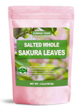 fresh sakura leaves for tea