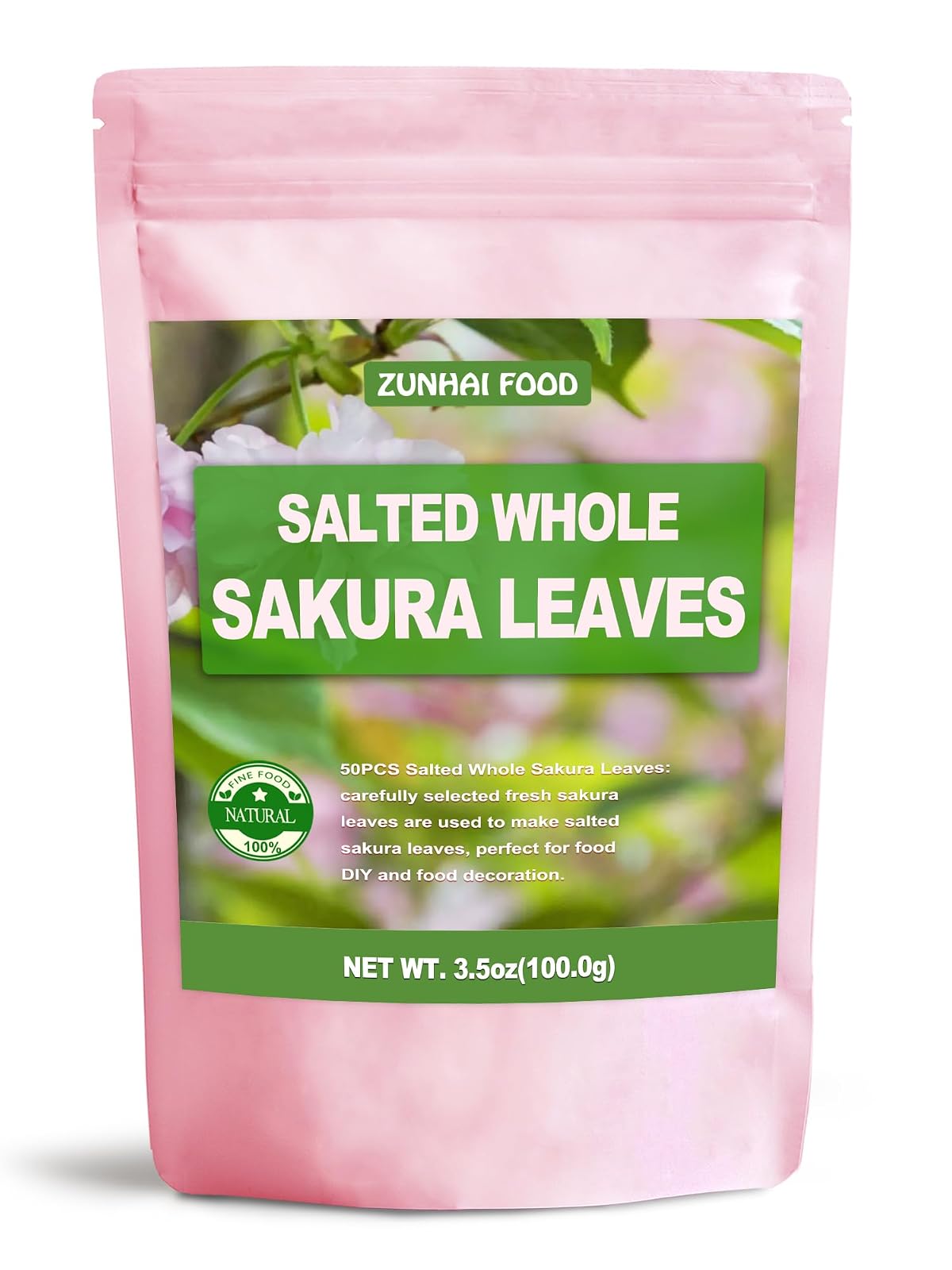fresh sakura leaves for tea