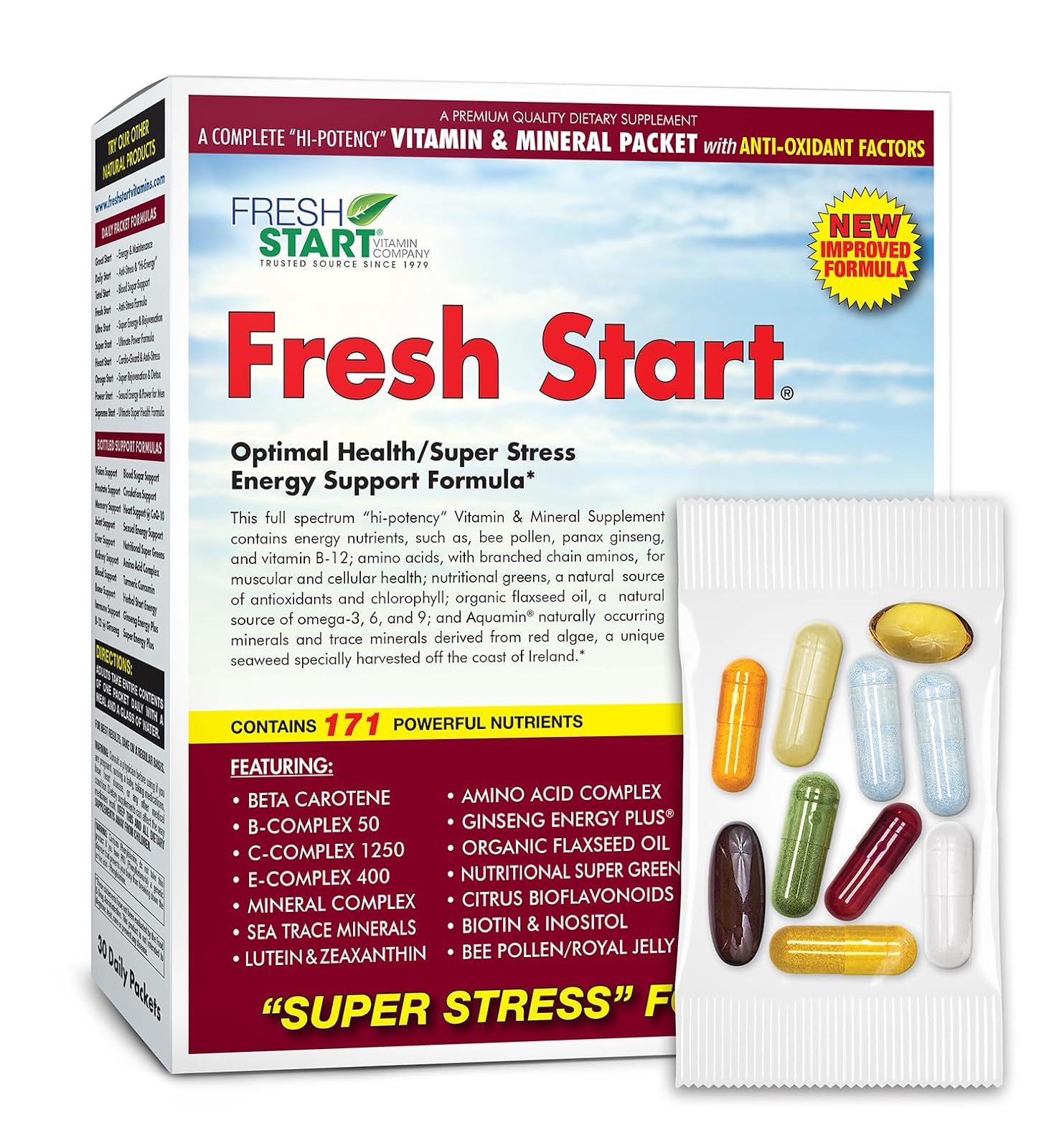 Fresh Start multivitamins for daily health