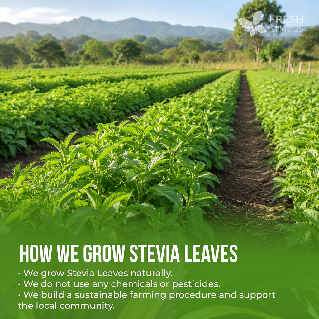 fresh stevia leaves for chamomile tea